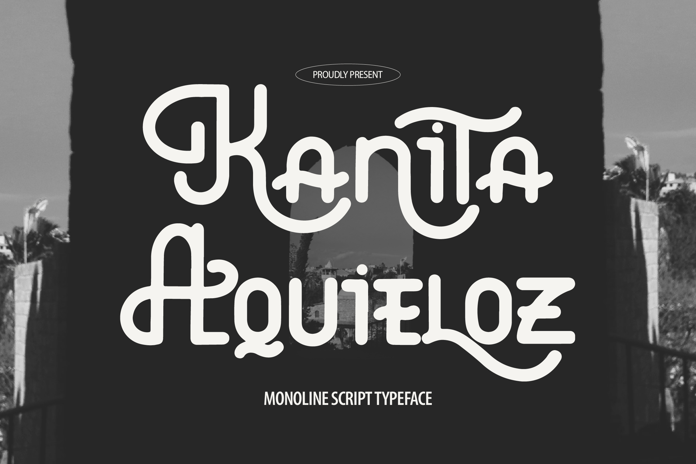 Kanita Aquieloz | Monoline Script Typeface by Gracetype Studio