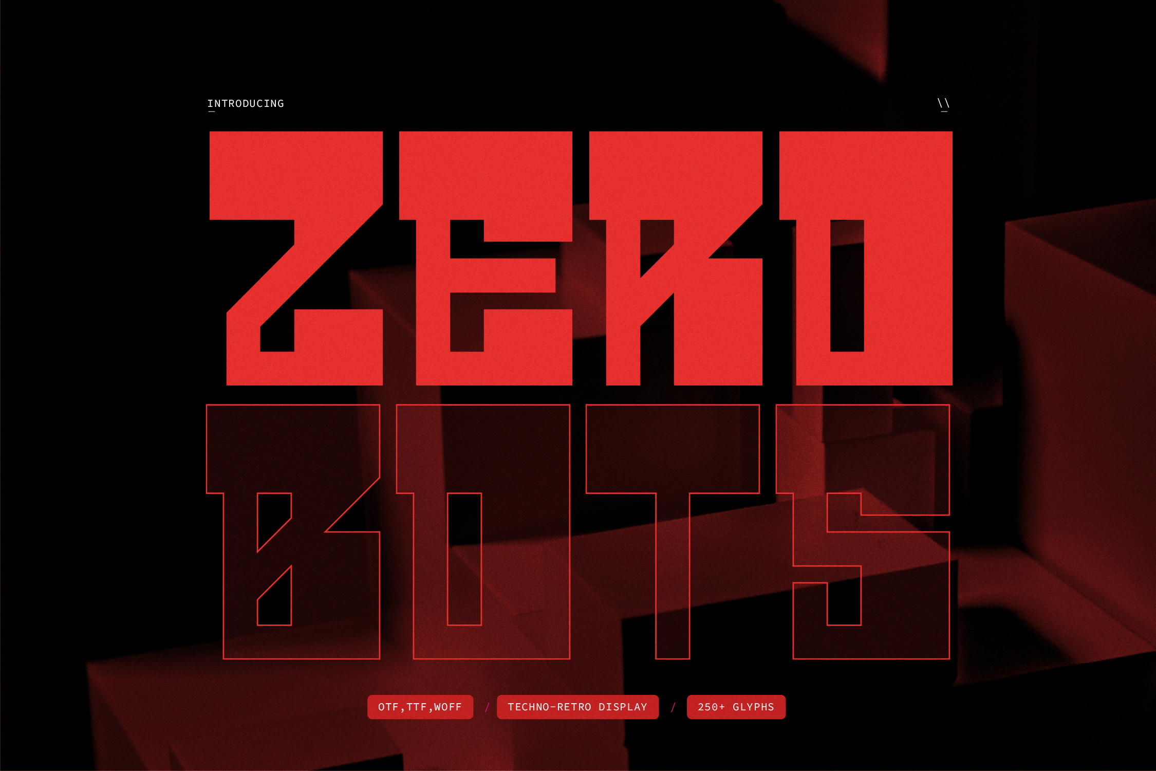 Zero Bots | Techno Retro Displayt by Gracetype Studio