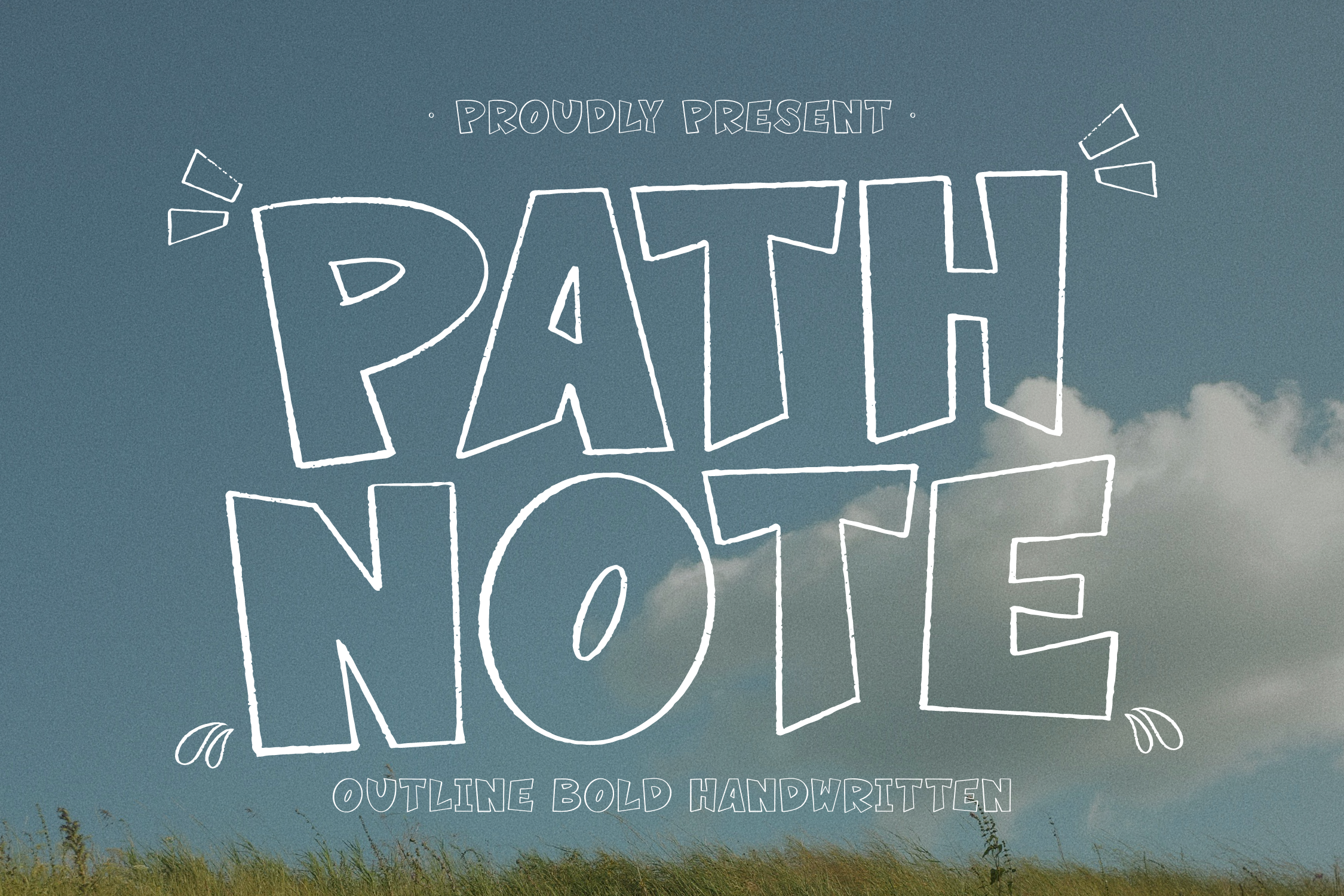 Path Note | Outline Bold Handwritten by Gracetype Studio