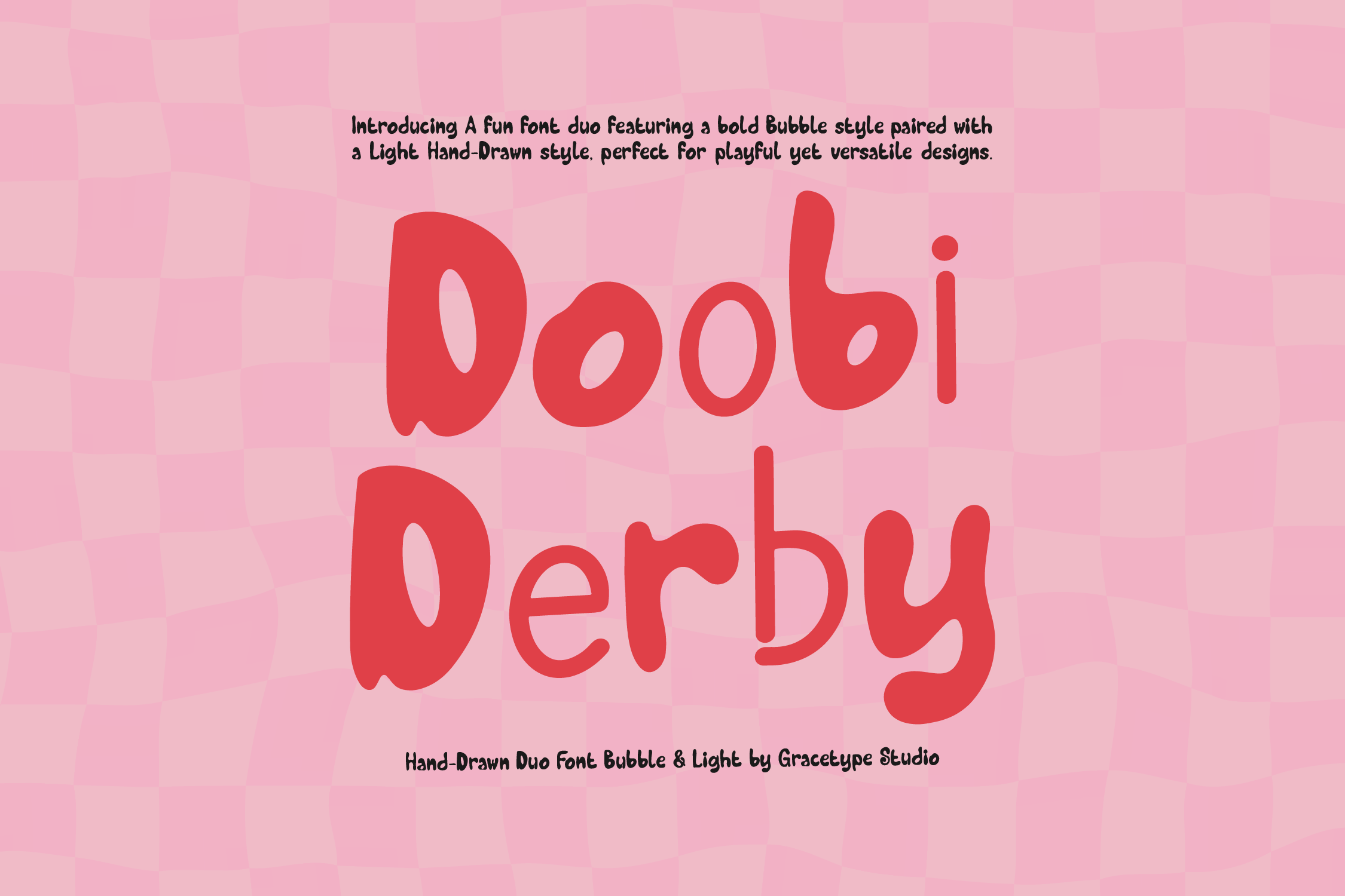 Dooby Derby | Hand Drawn Duo Font by Gracetype Studio