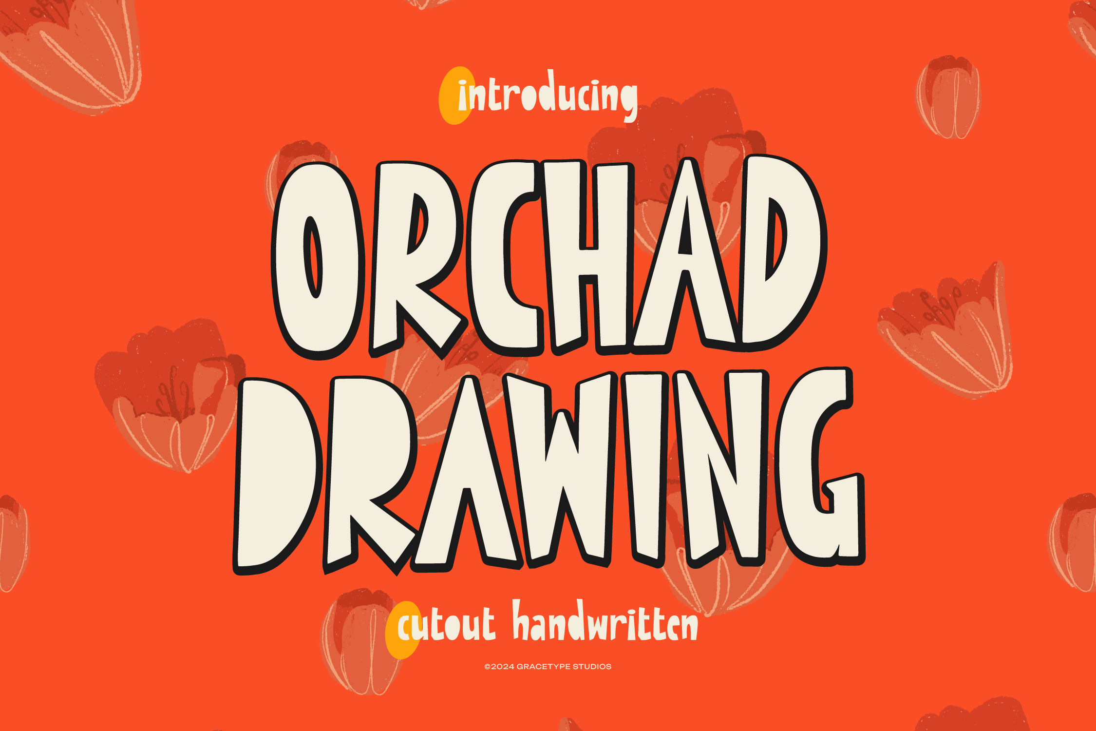 Orchad Drawing | Cutout Handwritten by Gracetype Studio