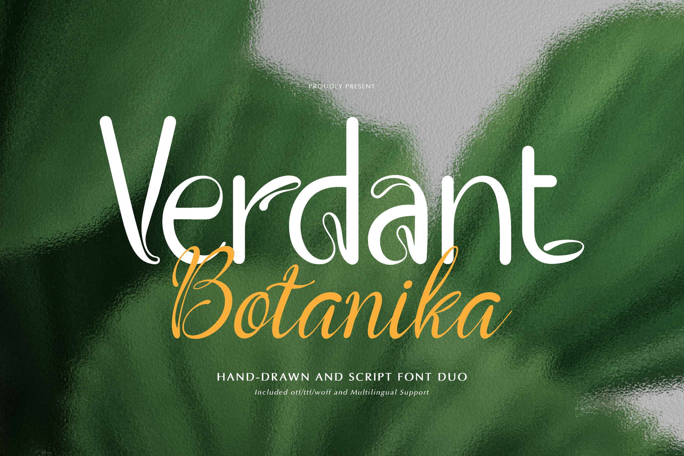 Verdant Botanika | Hand Drawn Script Font Duo by Gracetype Studio