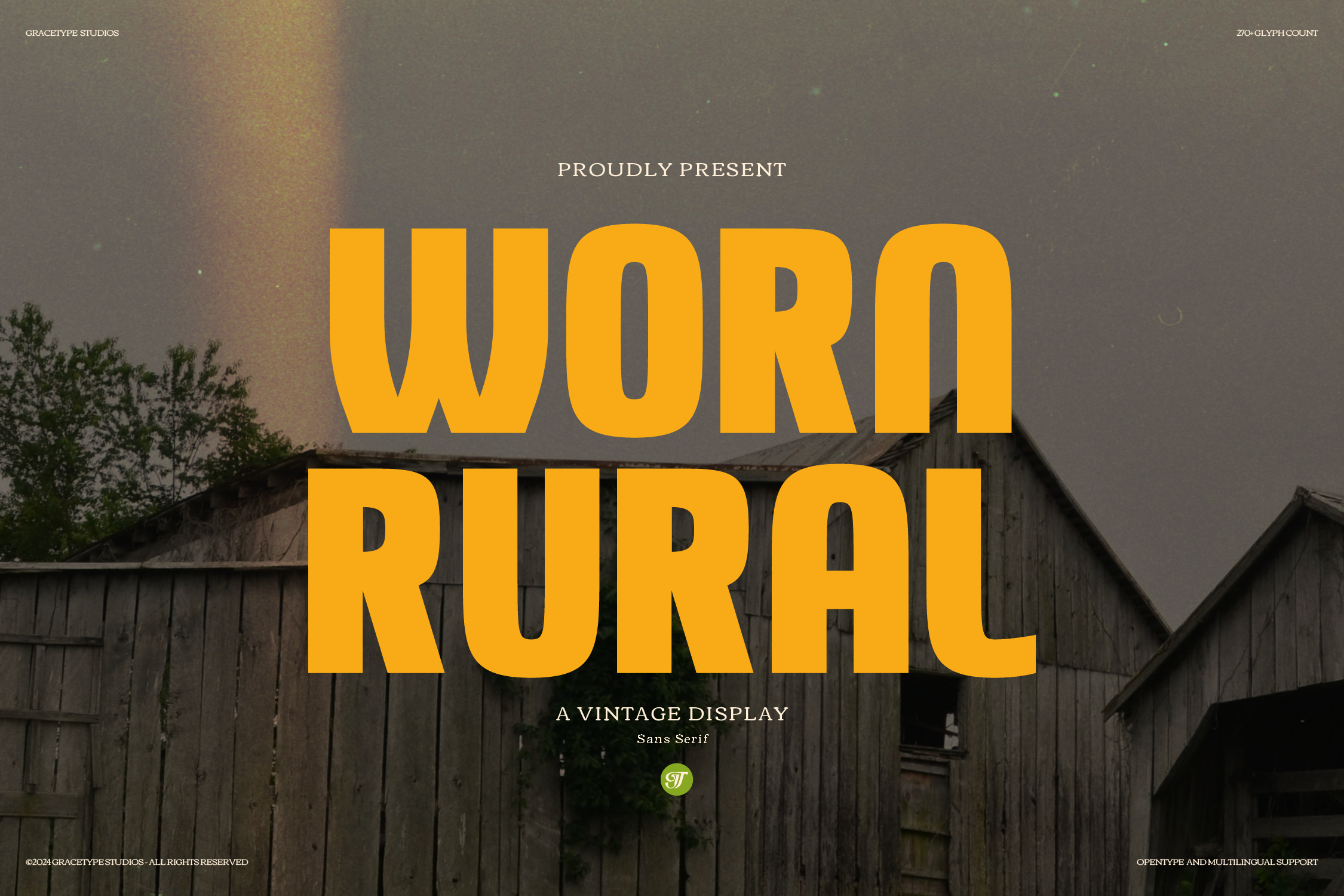 Worn Rural | Vintage Display by Gracetype Studio