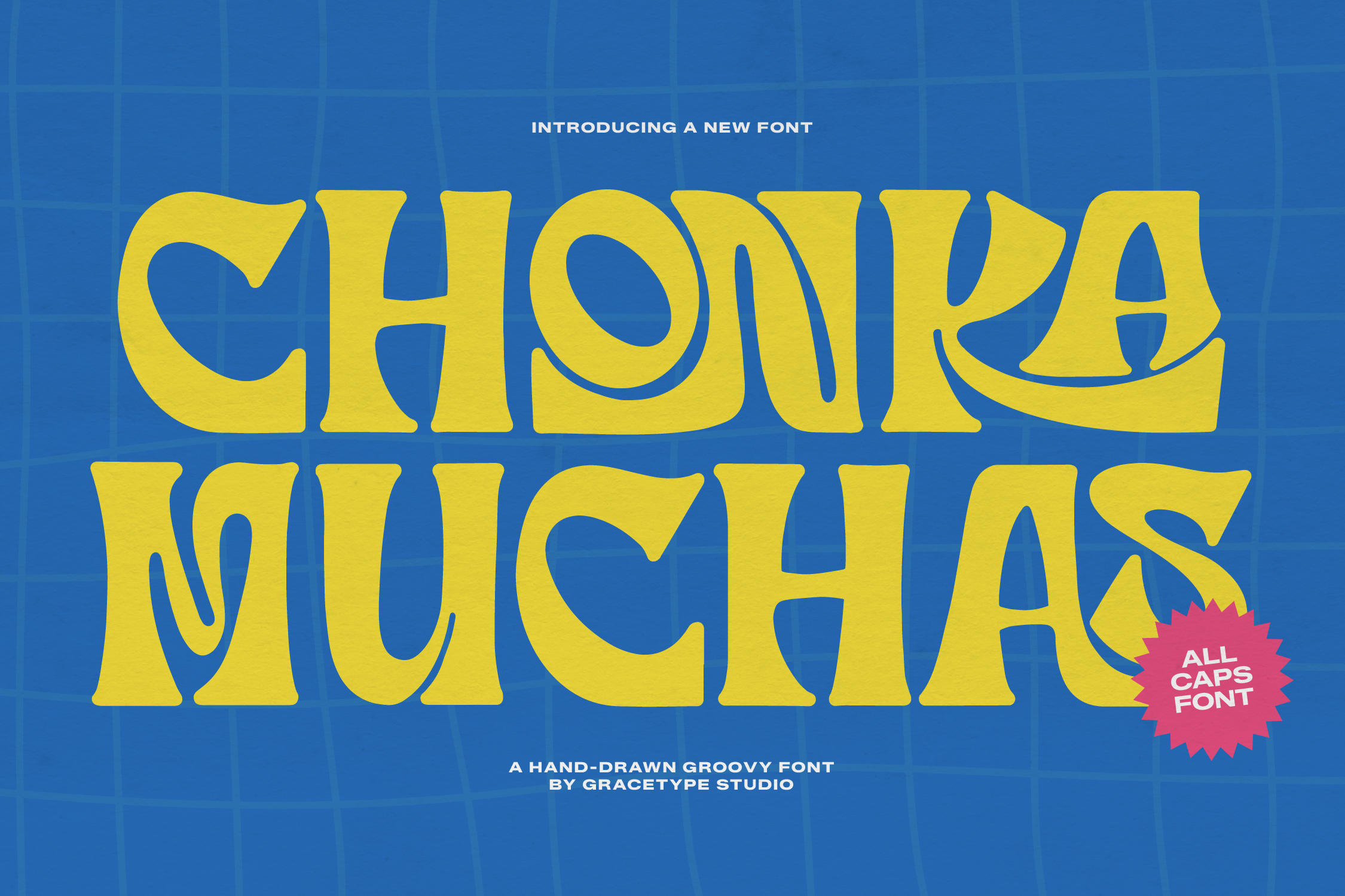 Chonka Muchas | Hand Drawn Groovy Font by Gracetype Studio