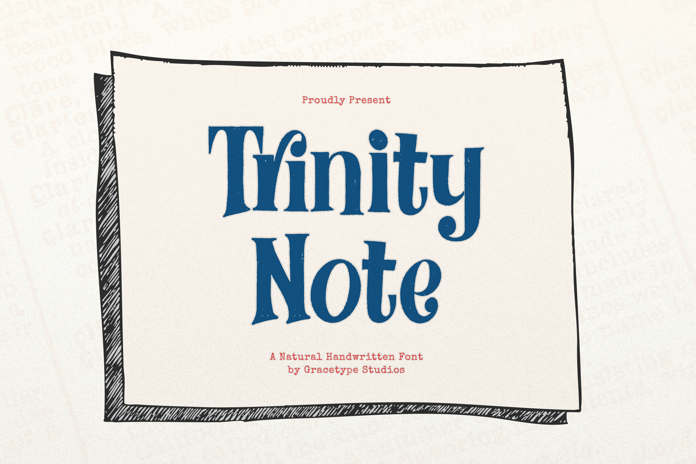 Trinity Note | Natural Handwritten Font by Gracetype Studio